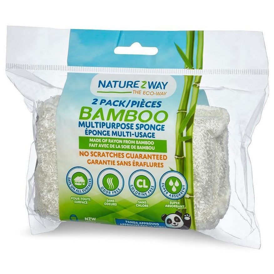 NaturZway Bamboo Multipurpose Sponge- Sustainable Zero Waste Cleaning ...